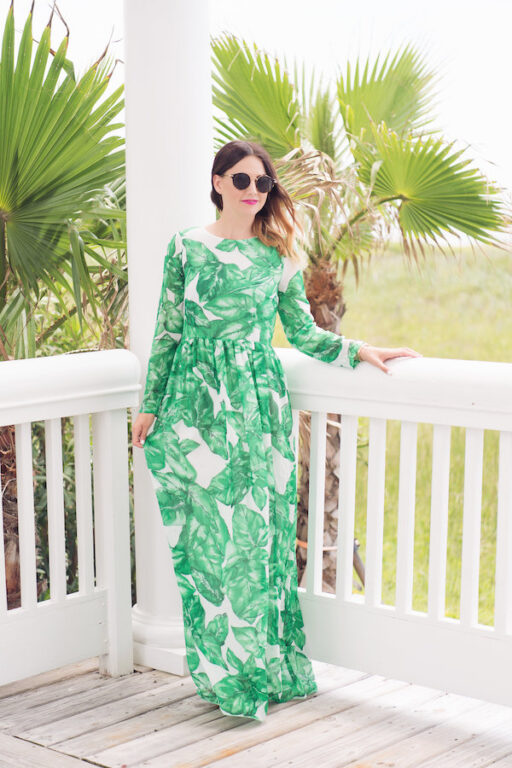 PALM TREE MAXI DRESS - HOUSE of HARPER HOUSE of HARPER