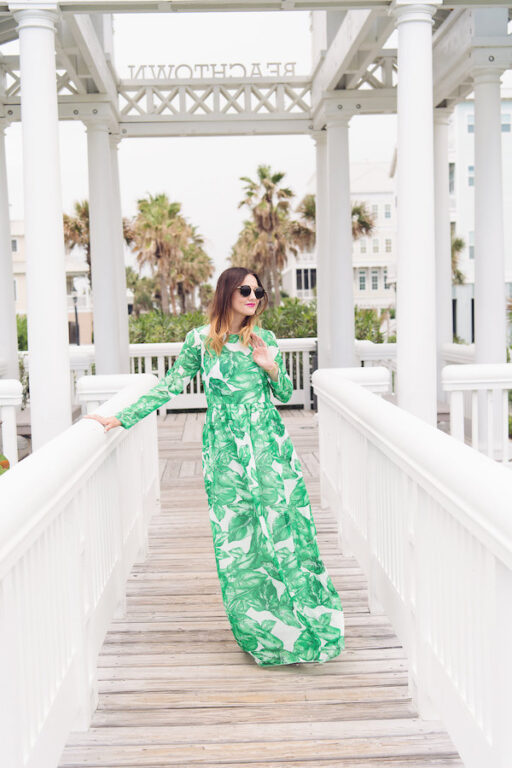 PALM TREE MAXI DRESS - HOUSE of HARPER HOUSE of HARPER